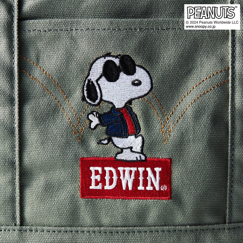 刺繍デニムトート「EDWIN／スヌーピー」(ピーナッツ/PEANUTS)｜通販のベルメゾンネット