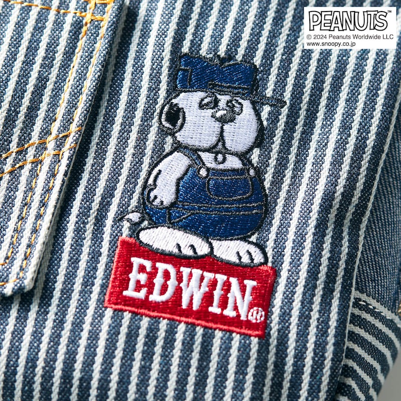 刺繍デニムポーチ「EDWIN／スヌーピー」 (ピーナッツ/PEANUTS)｜通販のベルメゾンネット
