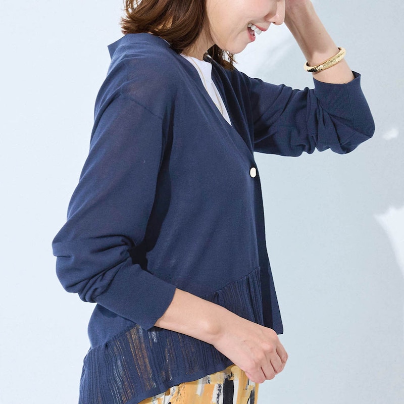 透かし編み使いUVカーディガン【接触冷感】(スタイルノート/StyleNote)｜通販のベルメゾンネット