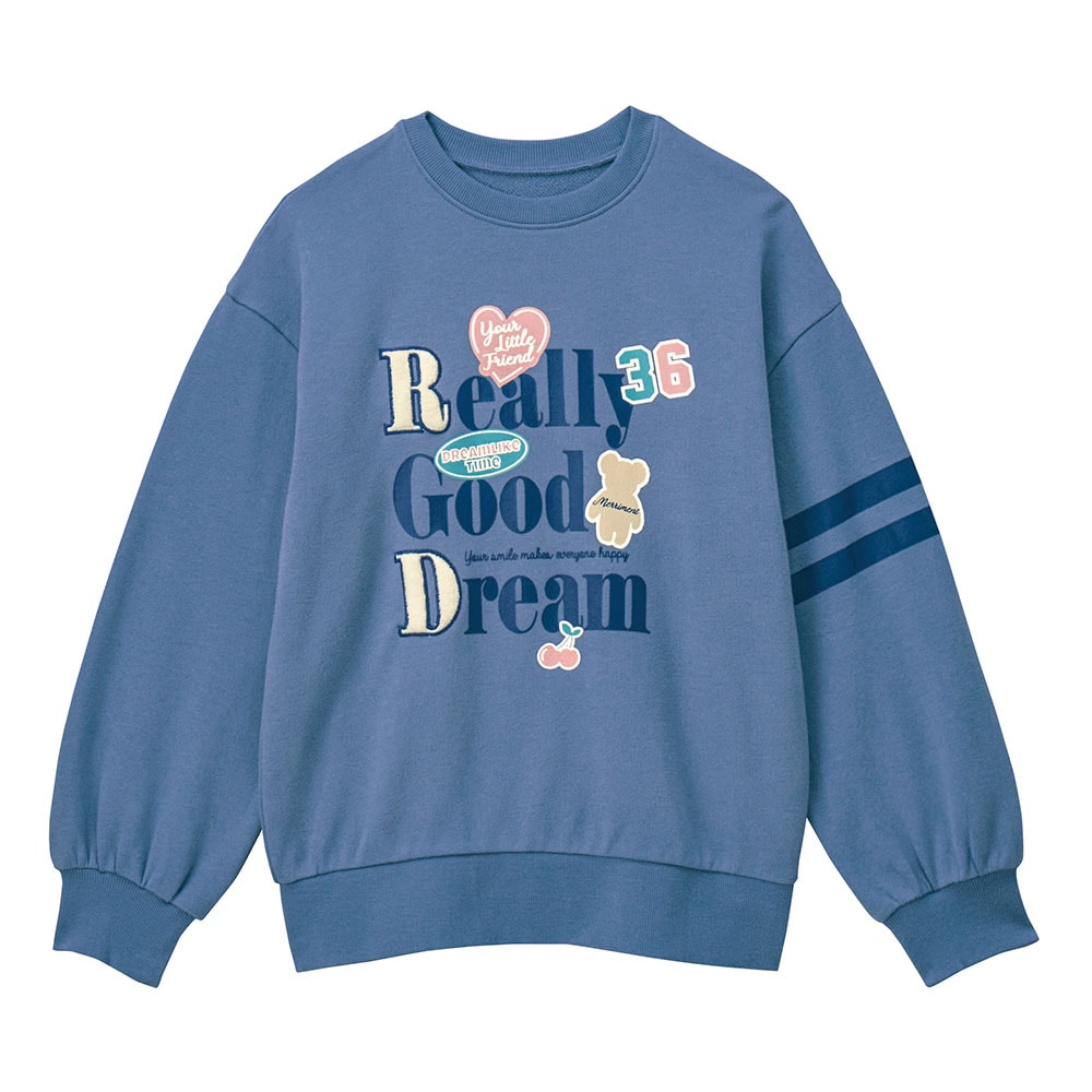 ワッペン風プリント袖ライン裏毛プルオーバー 【子供服 長袖】｜通販のベルメゾンネット