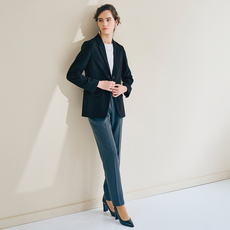 覚悟を決めるブラックジャケット（袖丈が選べる）[日本製](リベルテール／libert’aile)｜通販のベルメゾンネット